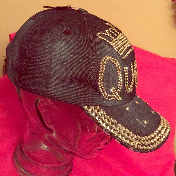 NYC Underground | Accessories | Queen Studded Bling Cap | Poshmark